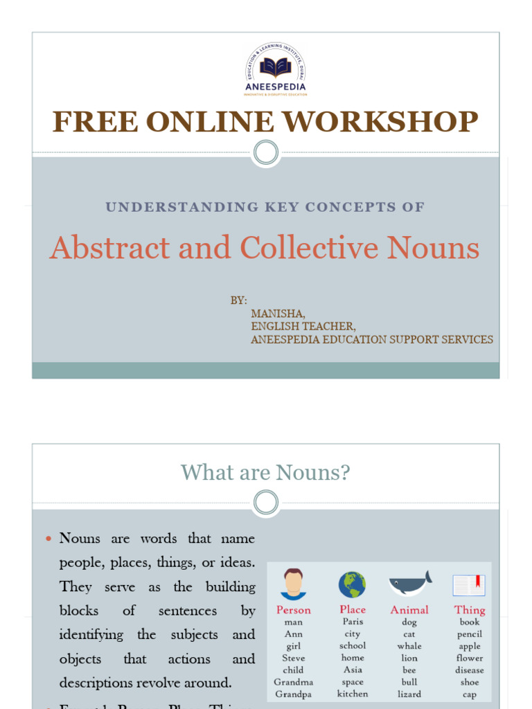 Abstract and Collective Nouns | PDF | Noun | Abstraction