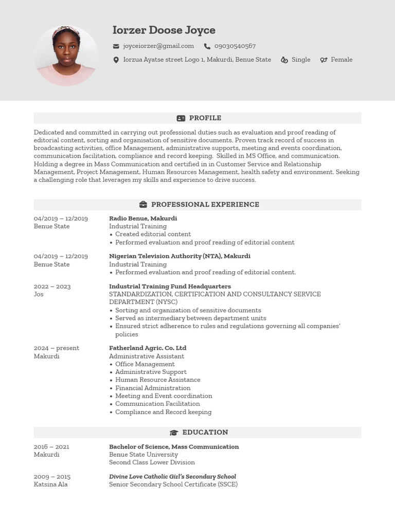 Iorzer Doose Joyce FlowCV Resume 20250404 | PDF | Regulatory Compliance