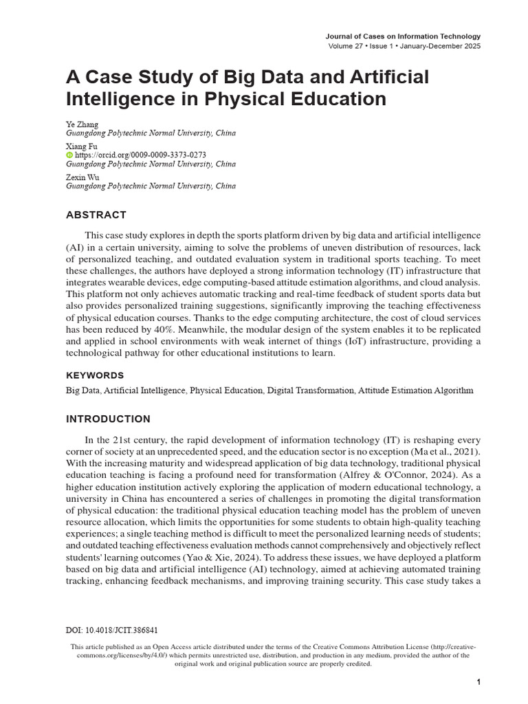 A Case Study of Big Data and Artificial Intelligen | PDF | Artificial ...