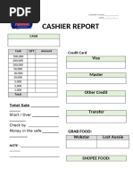 Cashier's Remittance Slip Template | PDF