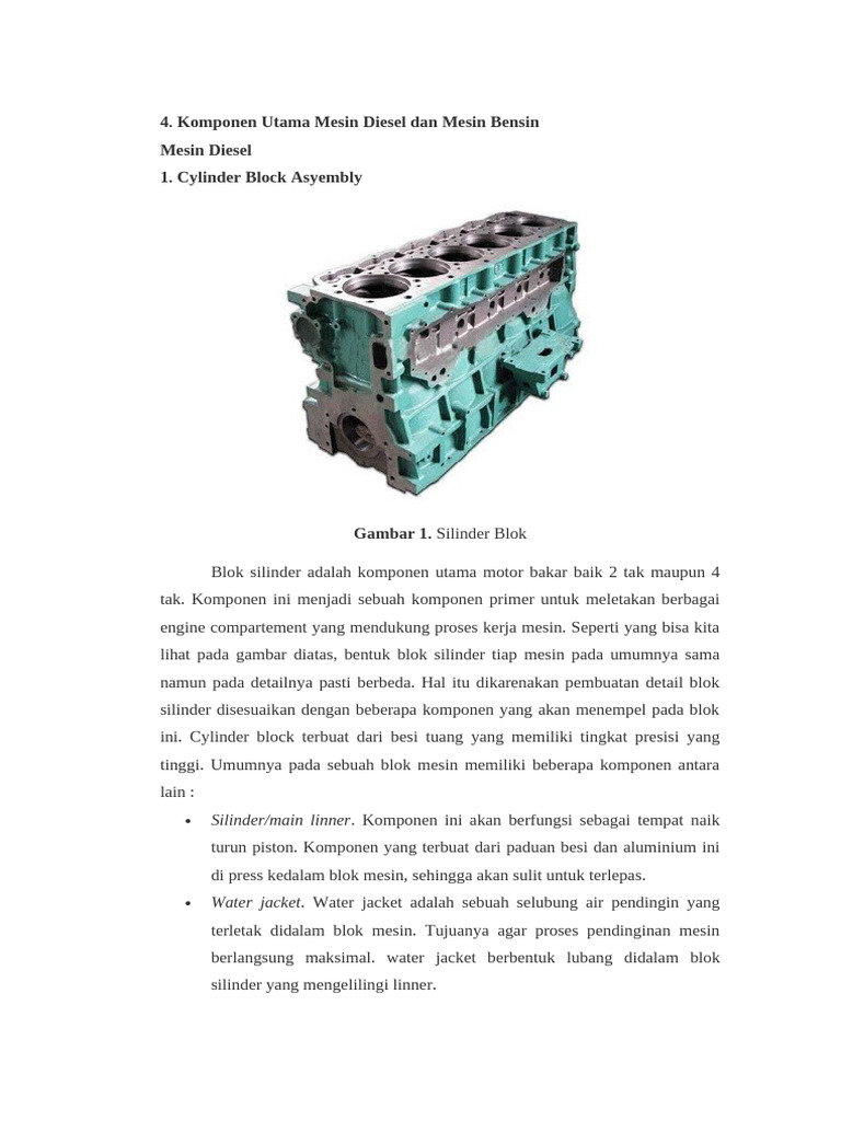 Komponen Mesin Diesel | PDF