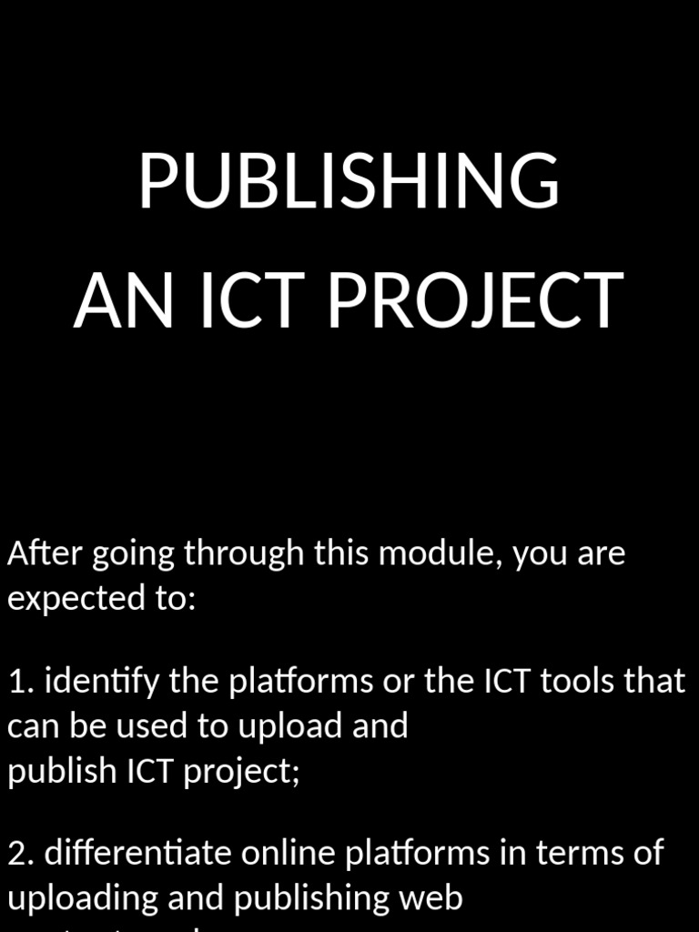 ICT Project Publishing and Analytics Guide | PDF | Websites | World ...