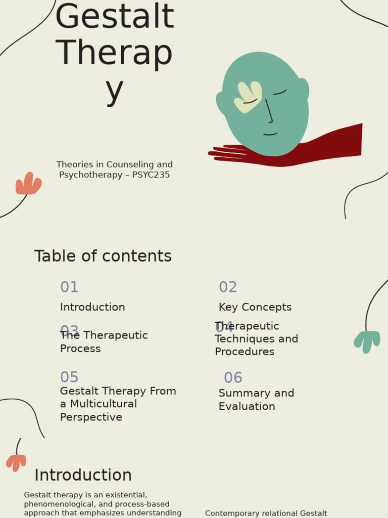 Gestalt Therapy: Key Concepts and Techniques | PDF | Psychotherapy ...