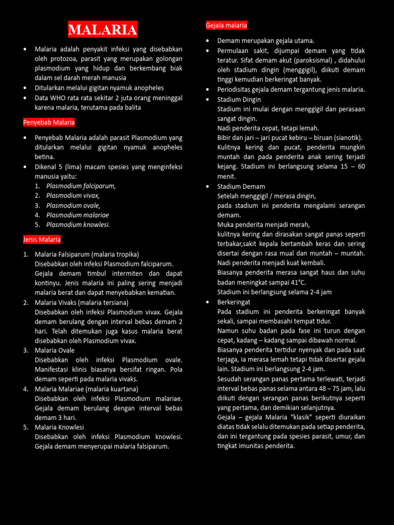 MALARIA | PDF
