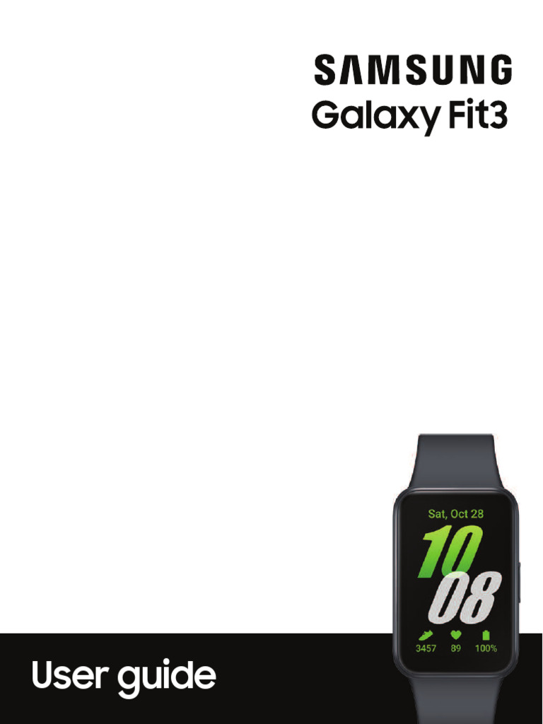Galaxy Fit3 User Guide and Setup | PDF | Smartphone | Battery Charger
