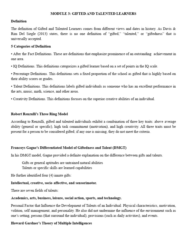 Understanding Gifted Learners' Traits | PDF | Intellectual Giftedness ...