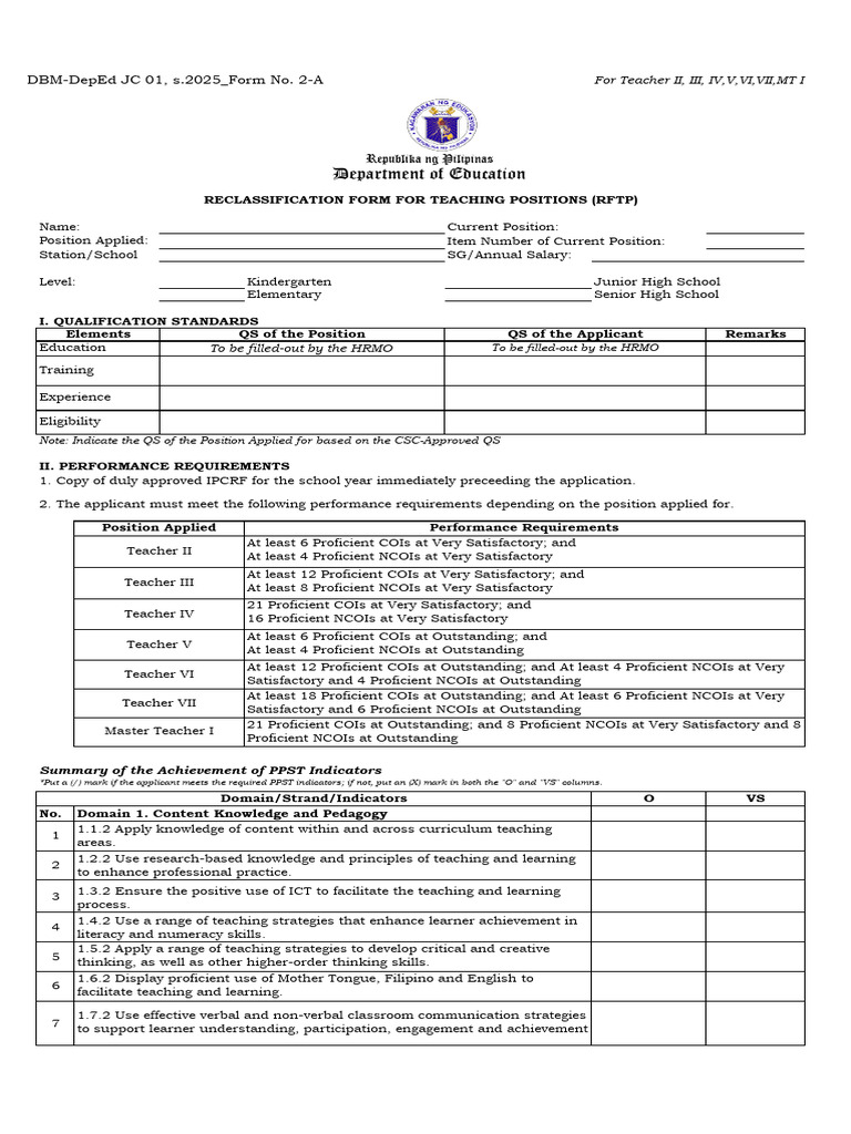 Annex B 1 - RFTP T2 T7 MT1 1 | PDF | Learning | Educational Assessment