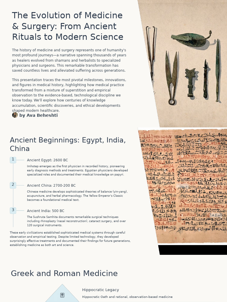 Evolution of Medicine and Surgery | PDF | Medicine | Surgery