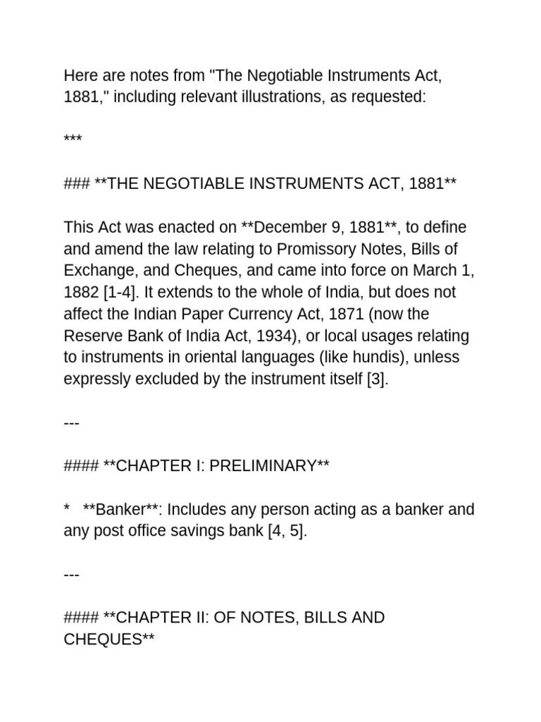 Nia Act | PDF | Negotiable Instrument | Cheque