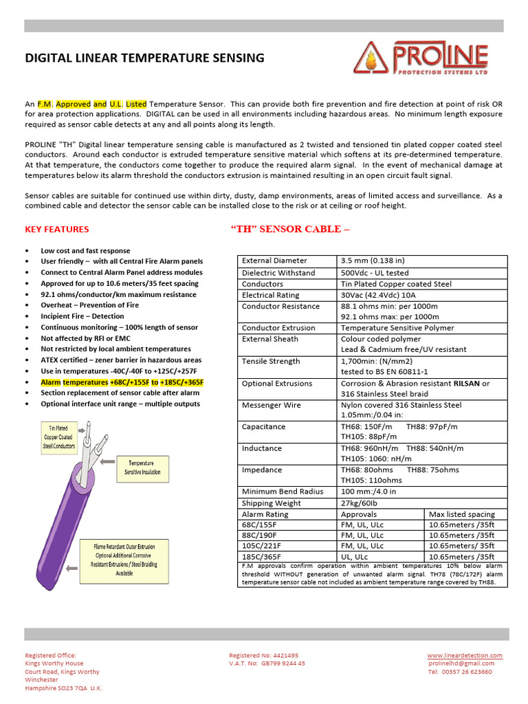 Digital Linear Temperature Sensor Guide | PDF | Electrical Conductor ...