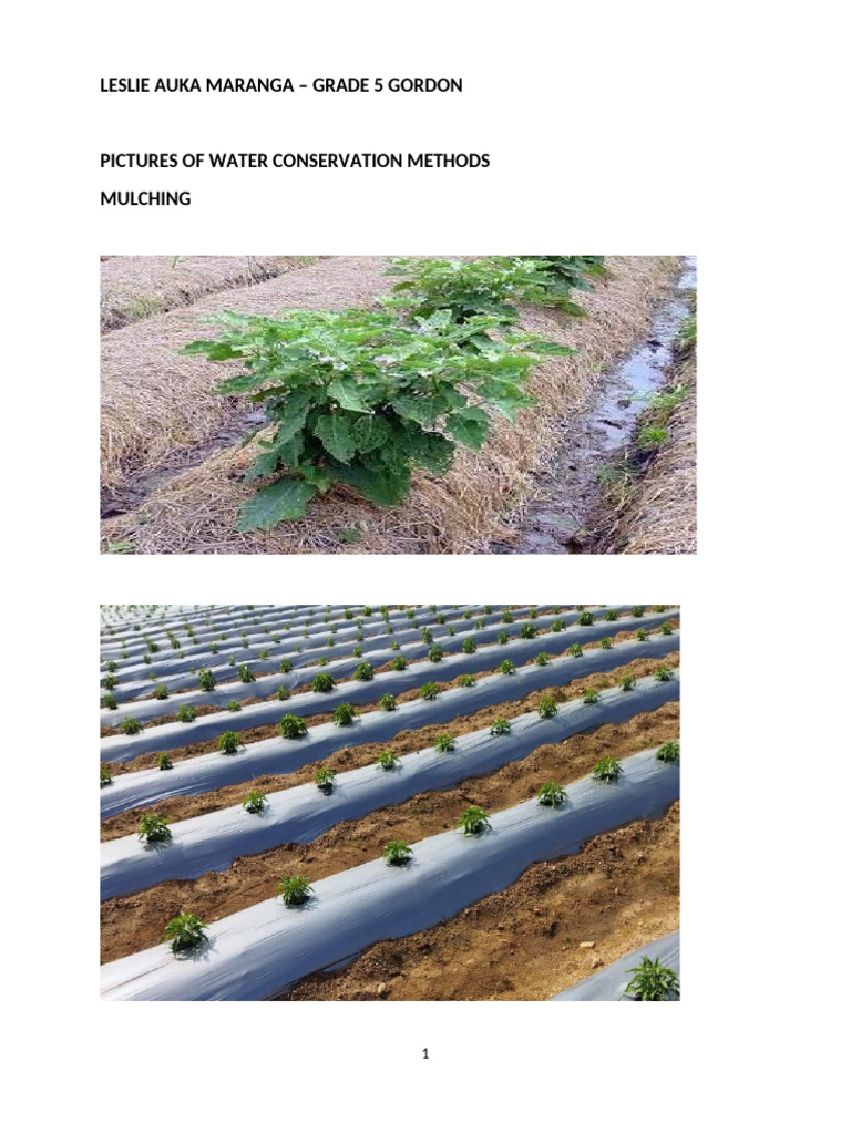 Pictures of Water Conservation Methods | PDF