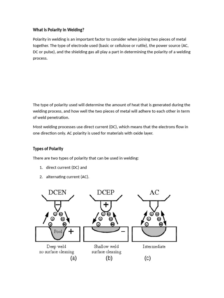 Polarity in Welding Science Behind Welding Polarity | PDF | Welding ...