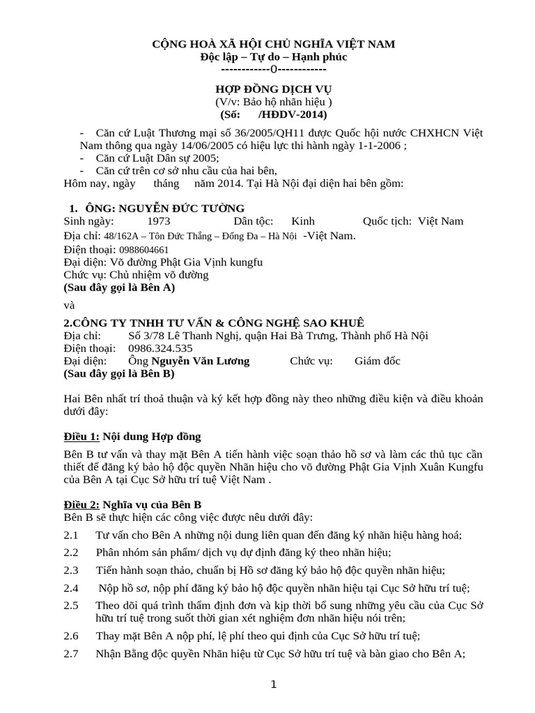 Hop Dong | PDF
