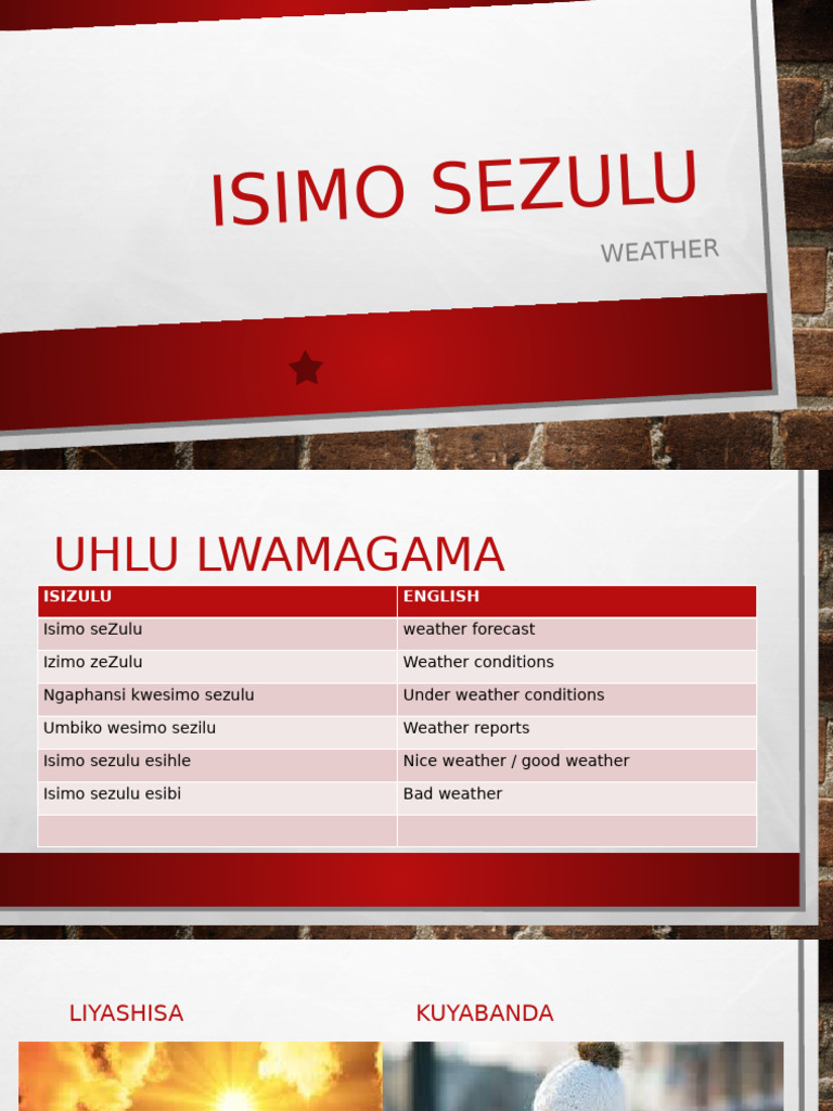 Isimo Sezulu | PDF