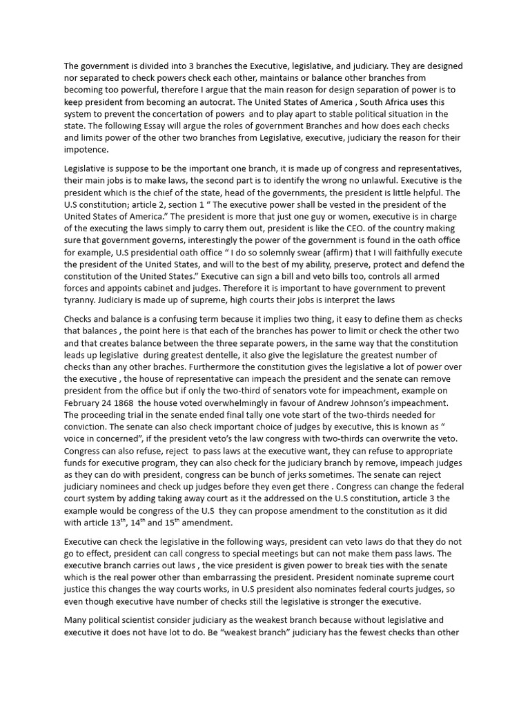 Separation of Powers | PDF | United States Congress | American Government
