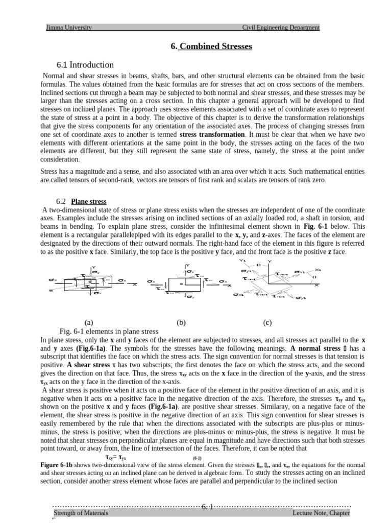 Combined Stresses in Civil Engineering | PDF | Stress (Mechanics ...