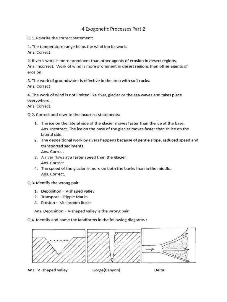 Exogenetic Processes: Erosion & Landforms | PDF | Erosion | Shoal
