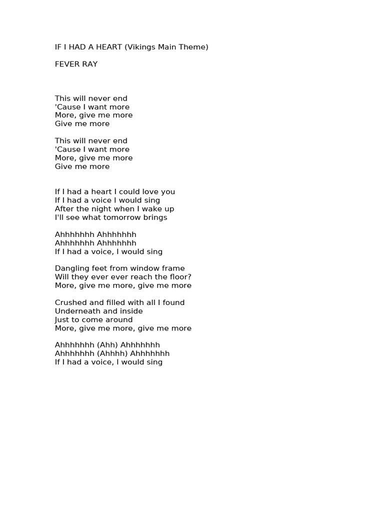 If I Had A Heart | PDF