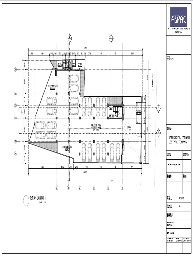 Denah Proyek PT. Asia Pacific Konstruksi | PDF