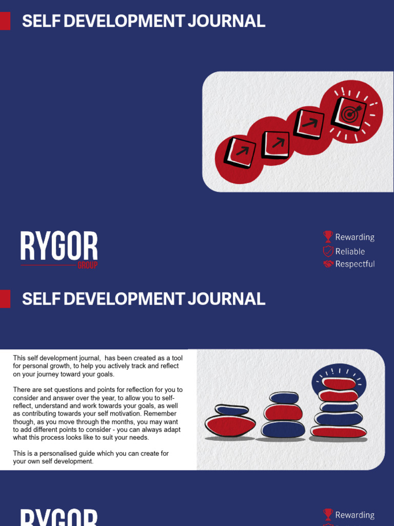 Rygor Self Development Journal Monthly External | PDF | Personal ...