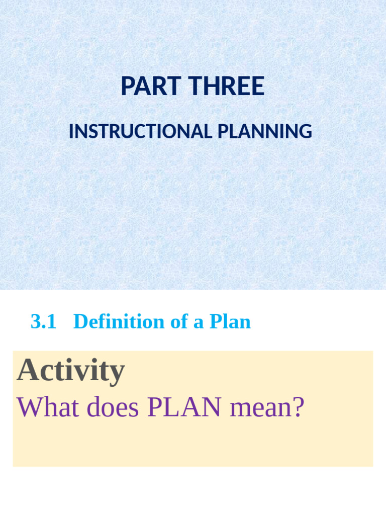 Effective Instructional Planning Guide | PDF | Learning | Affect ...