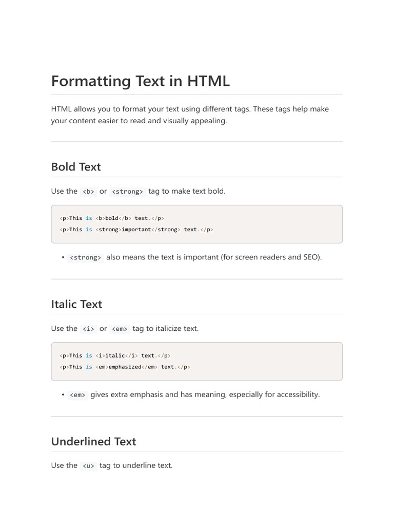 Formatting+Text+ +Bold+Italics+Underline+Etc | PDF