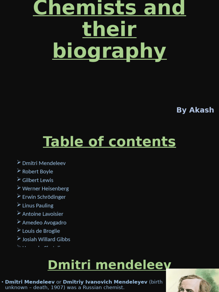 Chemists and Their Biography | PDF | Chemical Bond | Niels Bohr