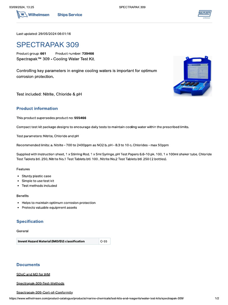 Cooling Water Test Kit | PDF