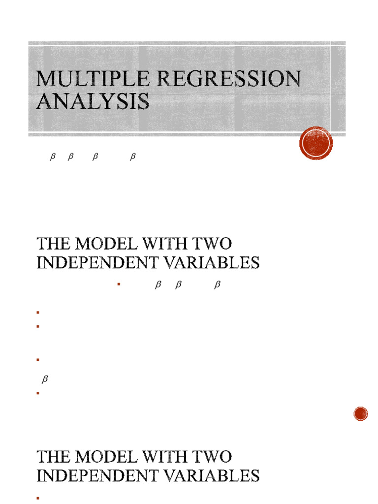 S-Module 4a-Data Analysis With Multivariate Regressions | PDF | Ordinary Least Squares | Estimator