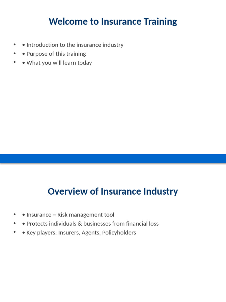 Insurance Training Designed | PDF