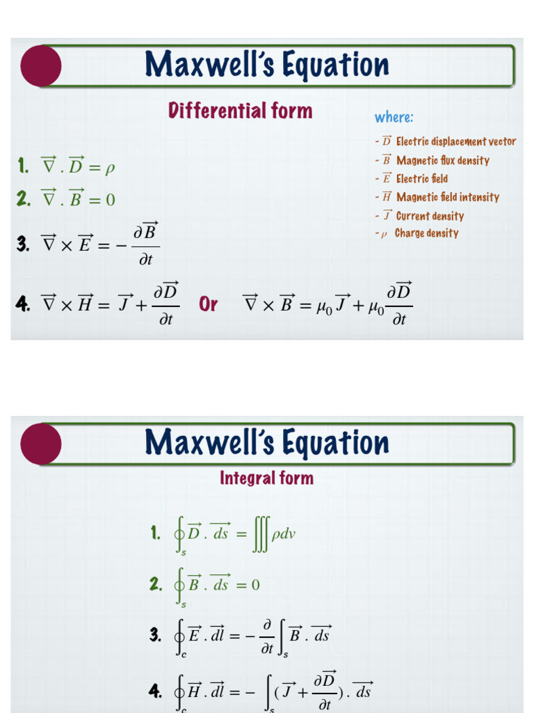 Maxwell Equation | PDF