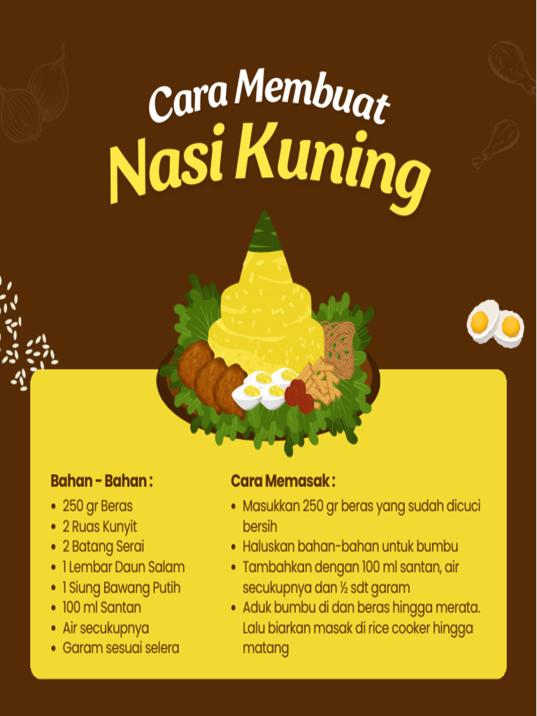 Cokelat Dan Kuning Modern Cara Membuat Nasi Kuning LinkedIn Post - 20250923 - 155135 - 0000 | PDF