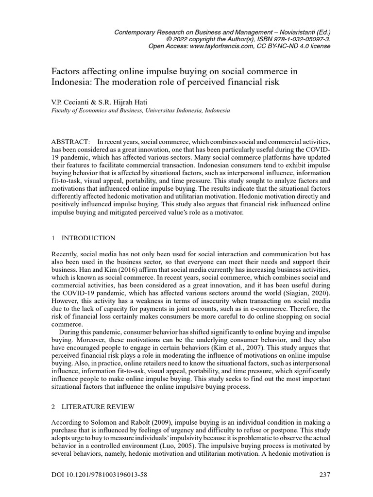 Factors Influencing Online Impulse Buying | PDF | Consumer Behaviour ...