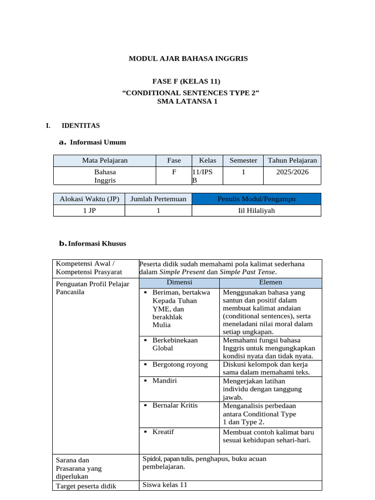 Modul Ajar Pert 12 | PDF