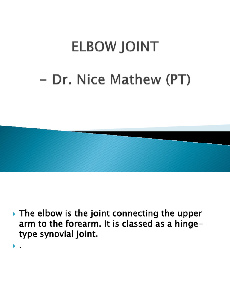 Chapter 6 - Elbow Complex Biomechanics | PDF | Elbow | Anatomical Terms ...