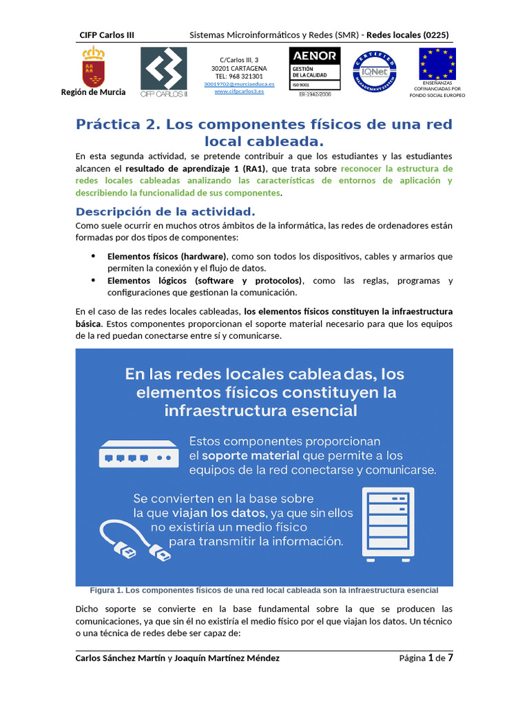 02 Parte Física de Una Red Local Cableada - ESTUDIANTE | PDF | Red de ...