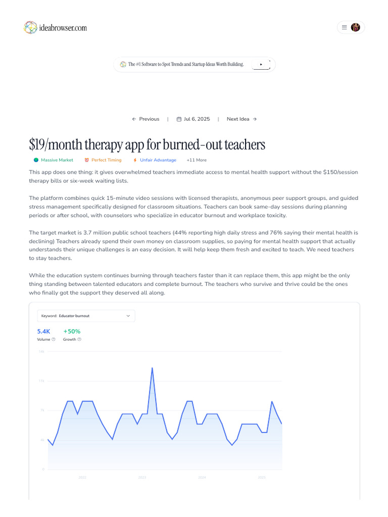 $19month Therapy App For Burned-Out Teachers | PDF