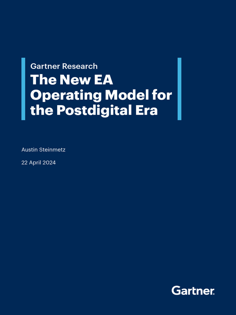 EA Operating Model for Postdigital Success | PDF | Enterprise ...
