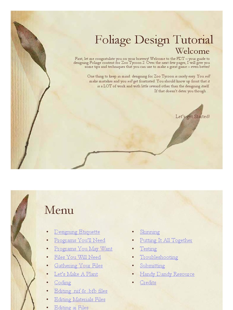 Foliage Design Tutorial | PDF | Computer File | Icon (Computing)