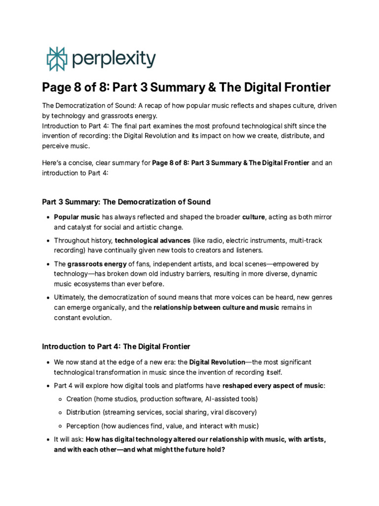 Page 8 of 8 - Part 3 Summary & The Digital Fron | PDF