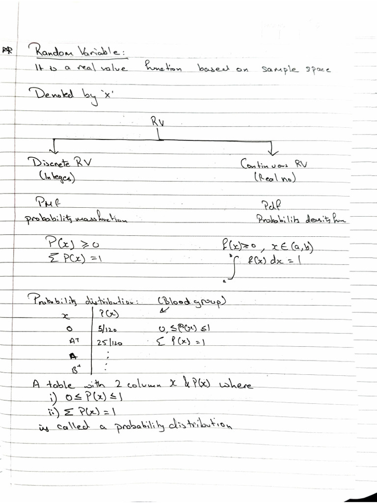 Maths Sem 2 - Random Variable | PDF
