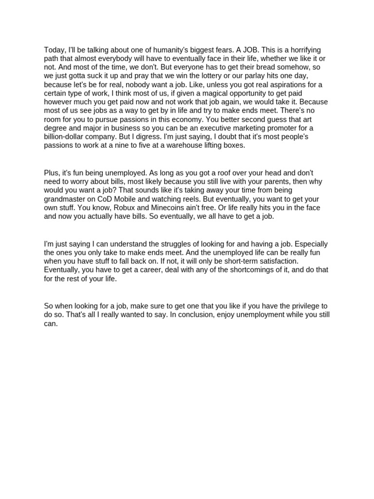 Embracing the Job Dilemma | PDF