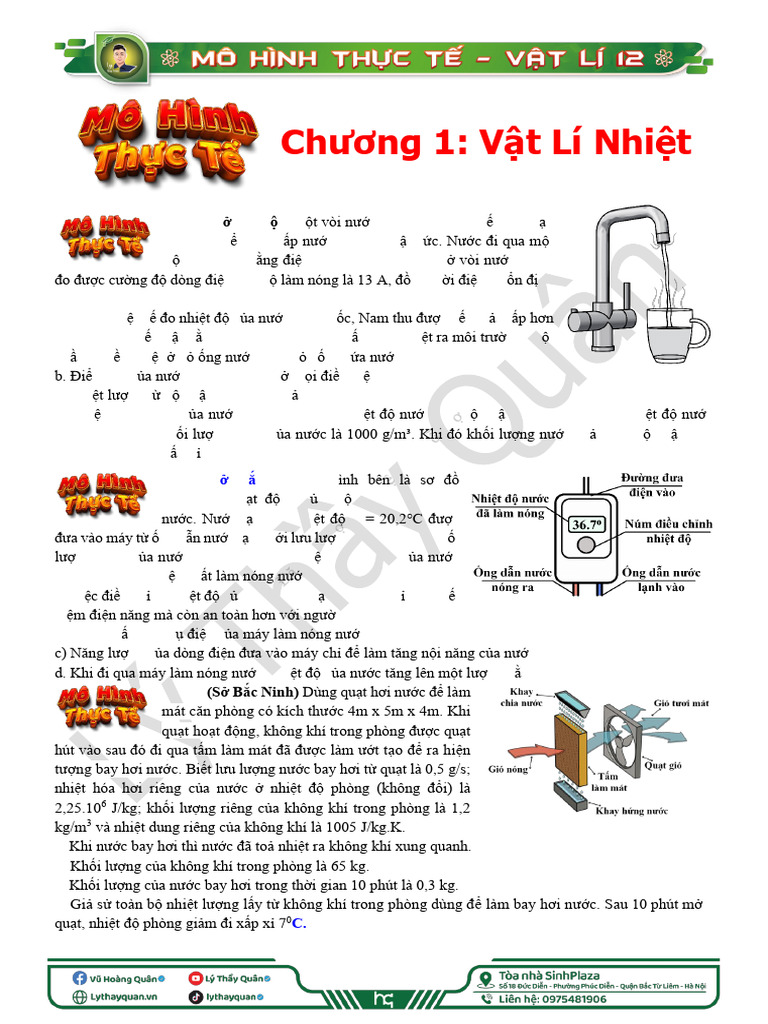 Lý 12 - Chương 1 Vật lý nhiệt | PDF