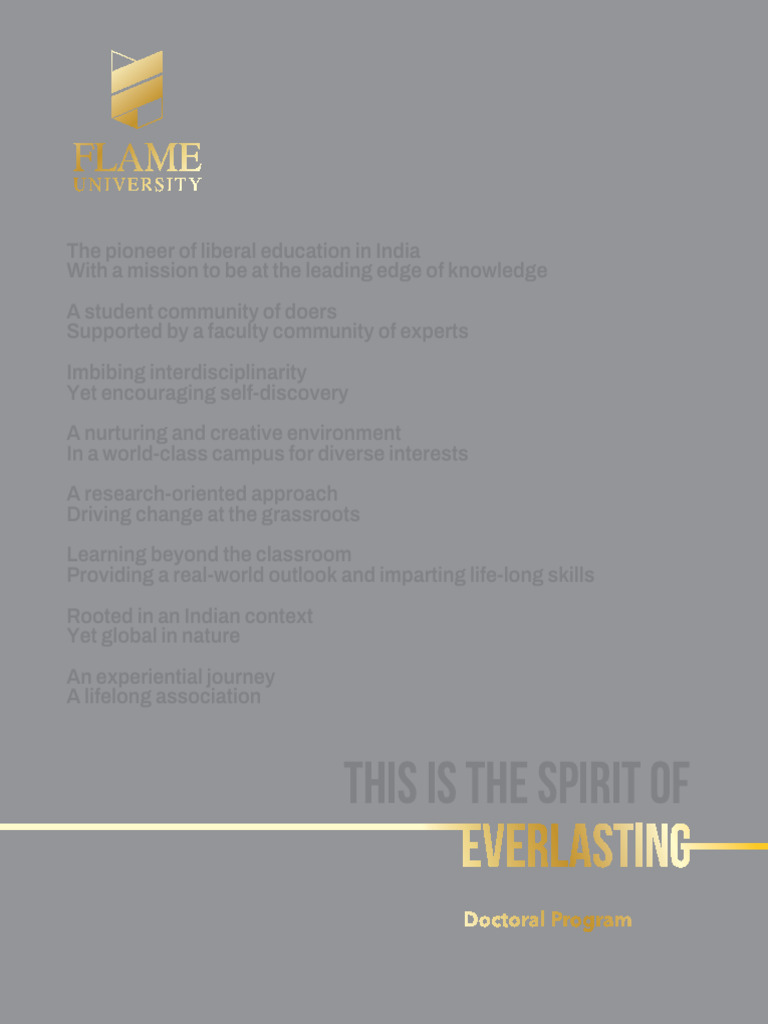 FLAME University PhD Program Overview | PDF | Sociology | Economics