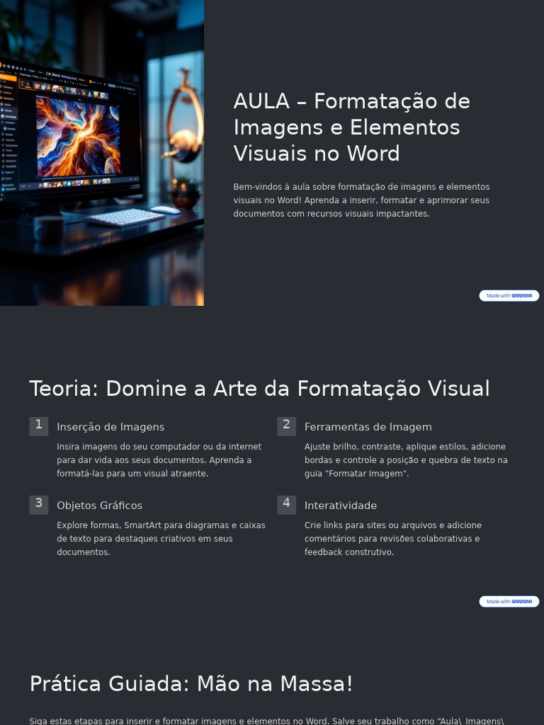 Aula3 - Tecnologiaaula Formatacao de Imagens e Elementos Visuais No Word | PDF