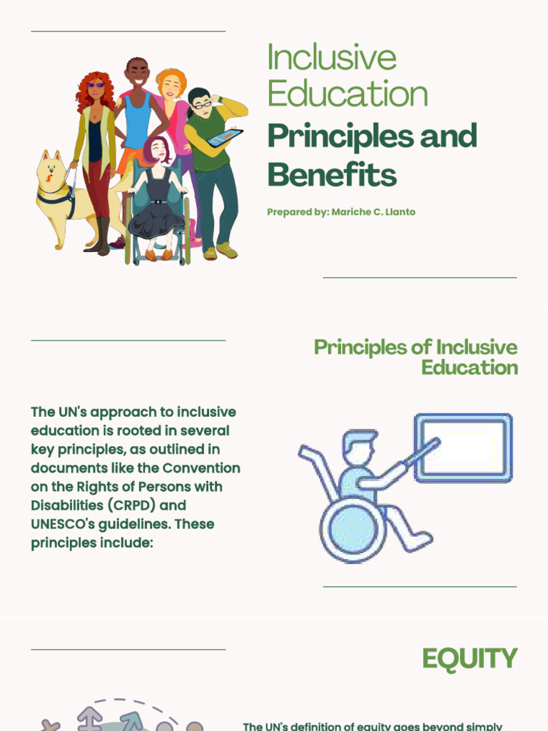 UN Principles of Inclusive Education | PDF | Inclusion (Education ...