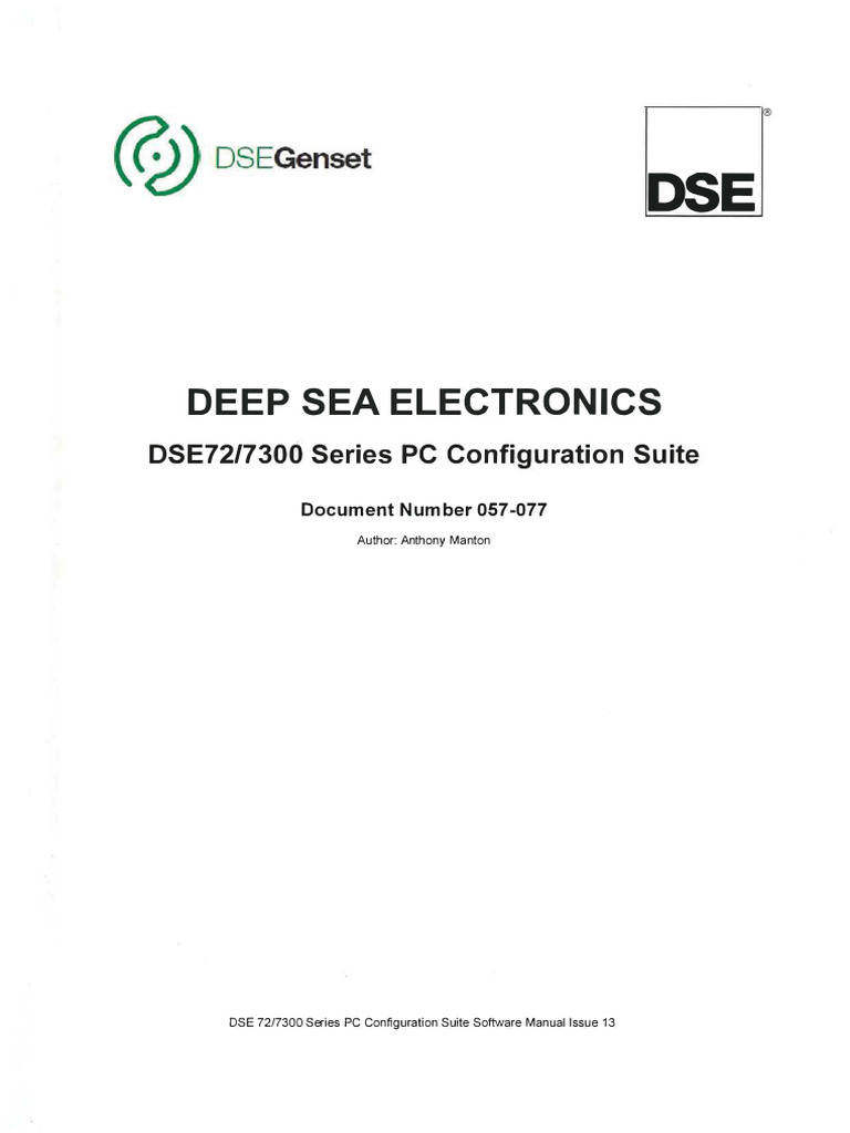 DSE Control Gen Set EGS | PDF