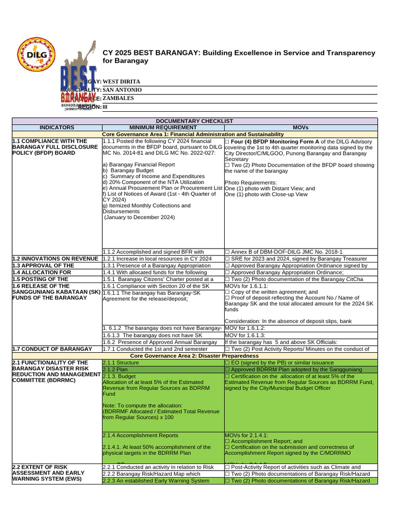 Updated - 2025 Compiled BEST Barangay Forms | PDF | Hazards