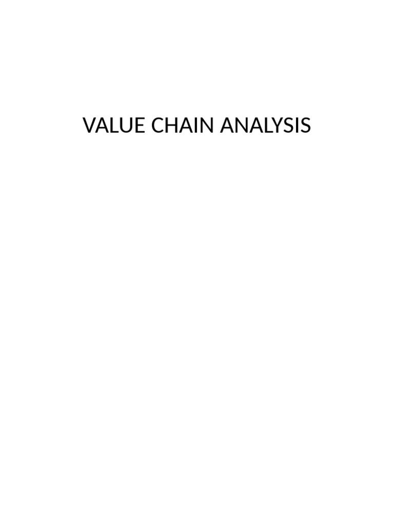 Value Chain Analysis | PDF