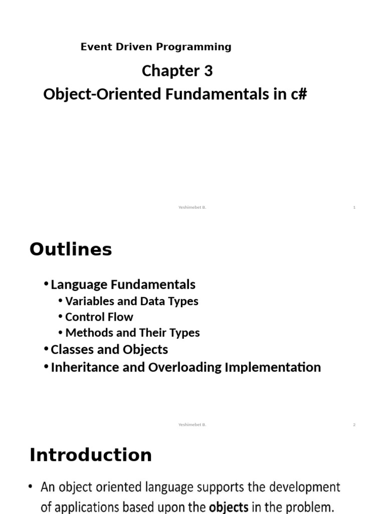 Event Driven Chapter3 | PDF | C Sharp (Programming Language) | Method (Computer Programming)